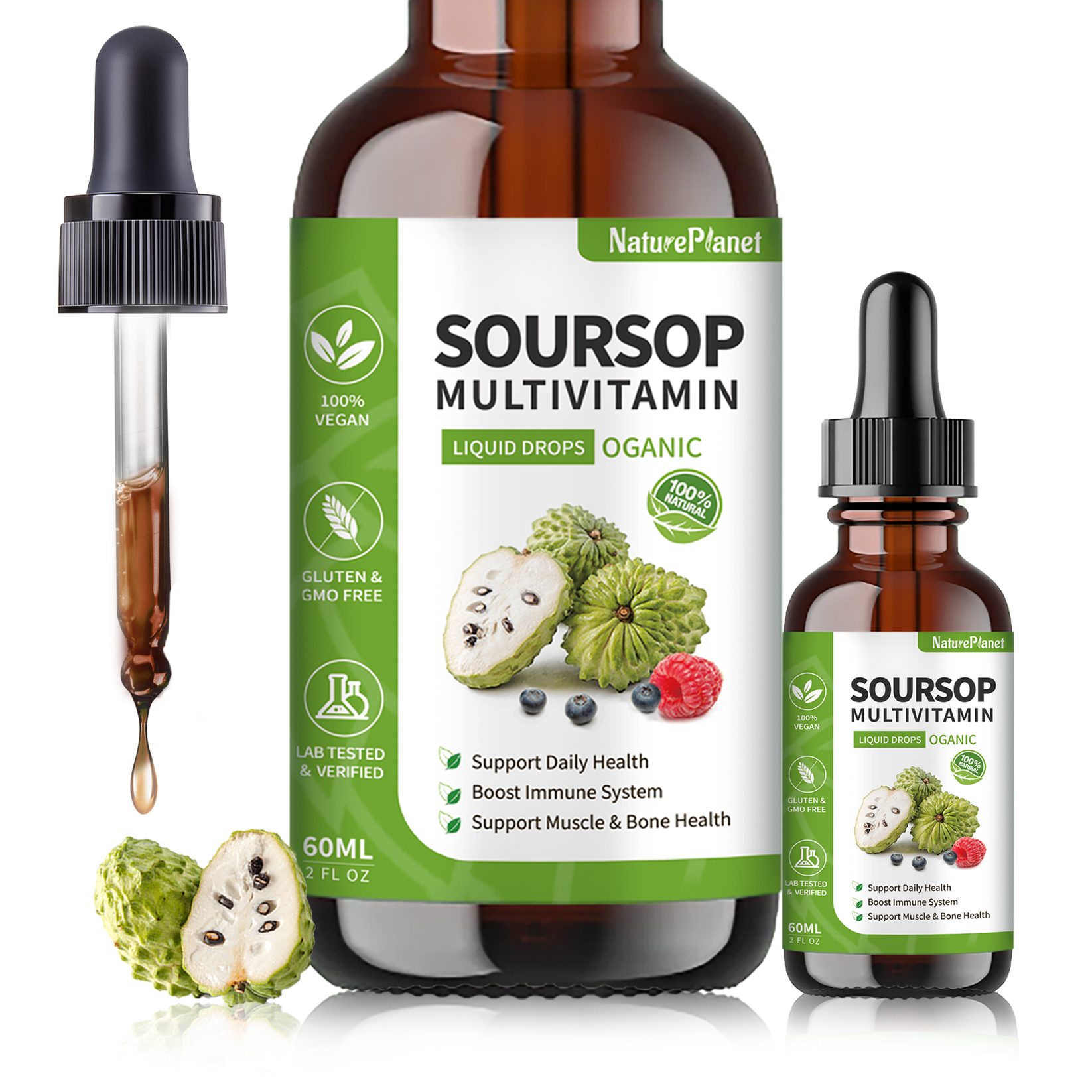 Soursop & Multivitamin Liquid Drops - Immunity & Vitality Boost ...